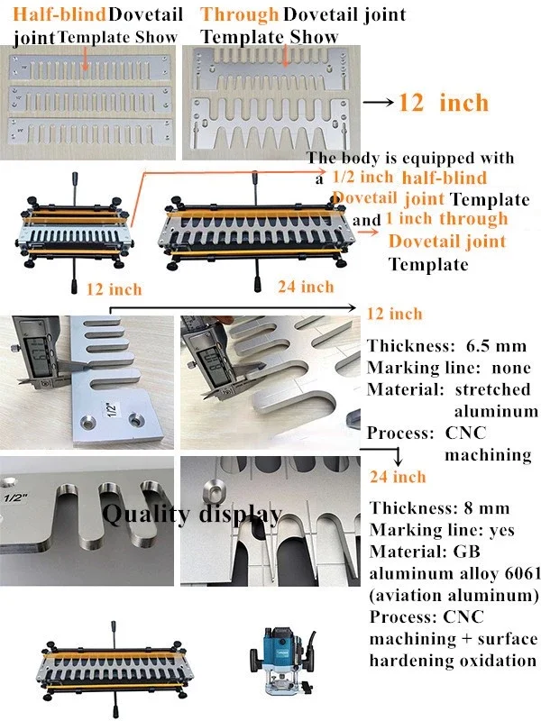 24''Supplier for Dovetail Jigs with Router Bit Sets for Environmental ...