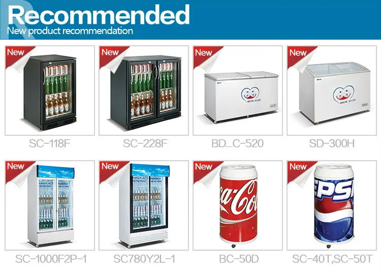 430l Display Refrigerator Glass Door Fridge Big Capacity Back Bar ...