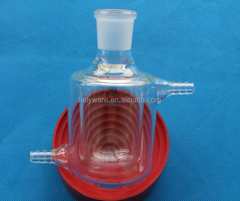 25ml to 5000ml Lab use round bottom Glass double wall tempering ...