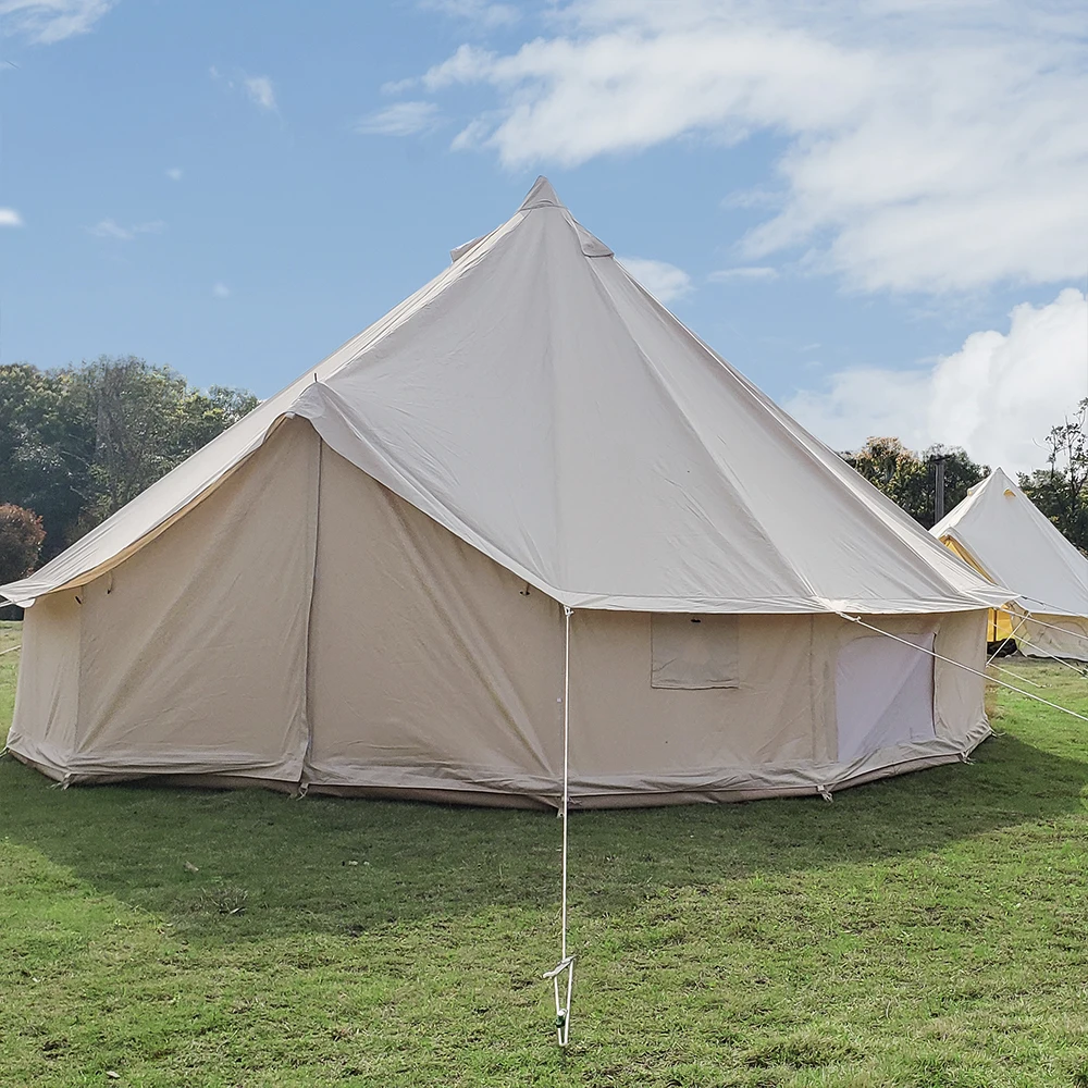 4m 5m 6m 7m Outdoor Safari Beige Camping Cotton Canvas Bell Tent - Buy ...