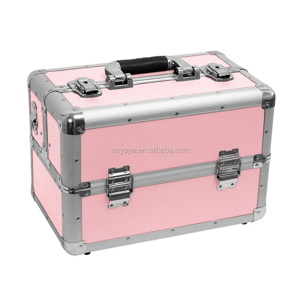 YOYA Makeup Cosmetic Hairstylist Case - Purple Aluminum