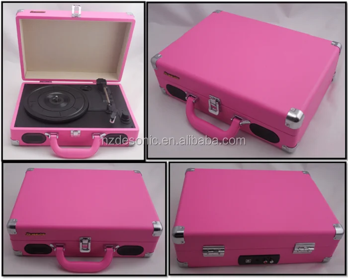 Vintage Suitcase Jyk Turntable Vinyl Player Gramophone With 3 Speed ...