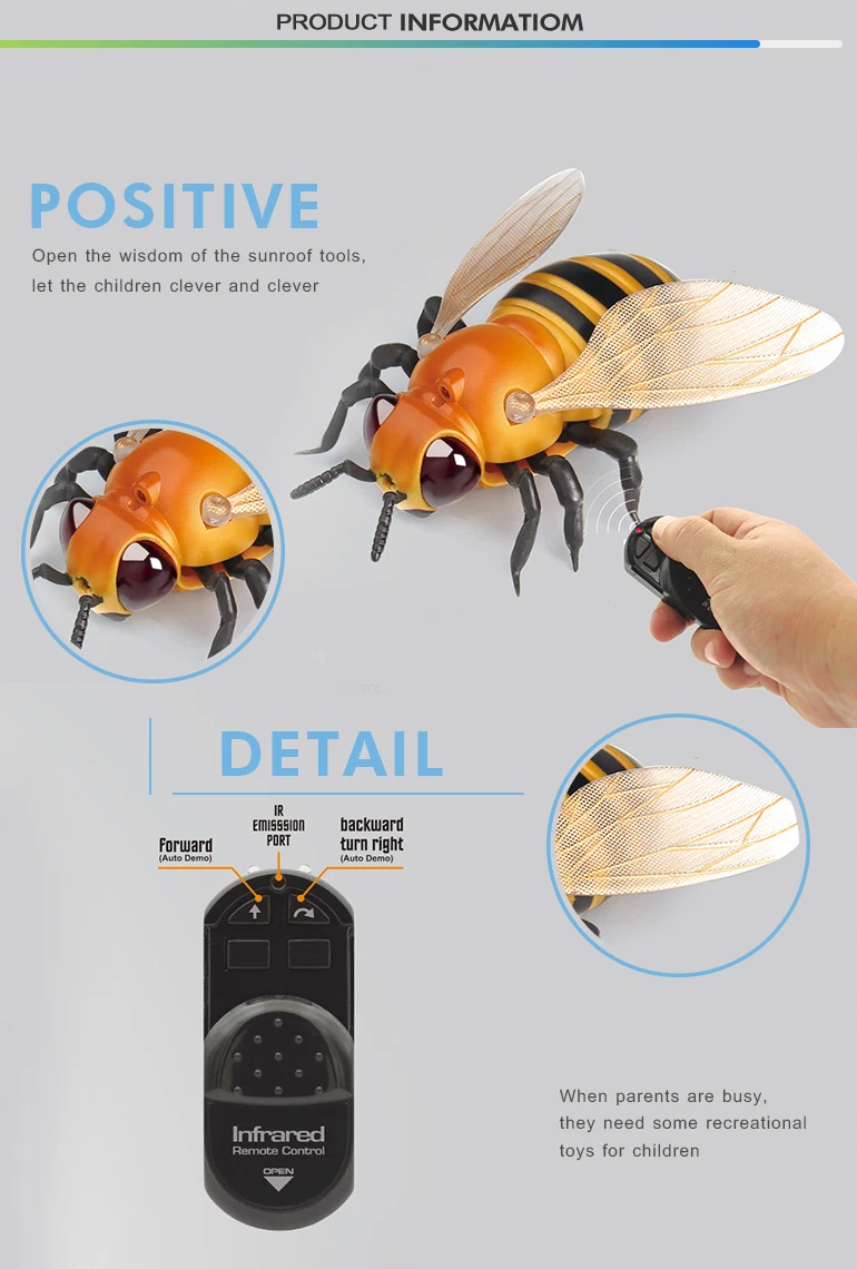 New Product Kids Infrared Battery Operated Plastic Toy Honey Bee ...