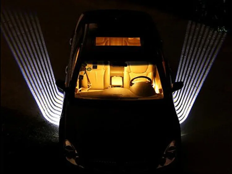 12V High Power LED Projector Lights - Angel Wings Car Logo