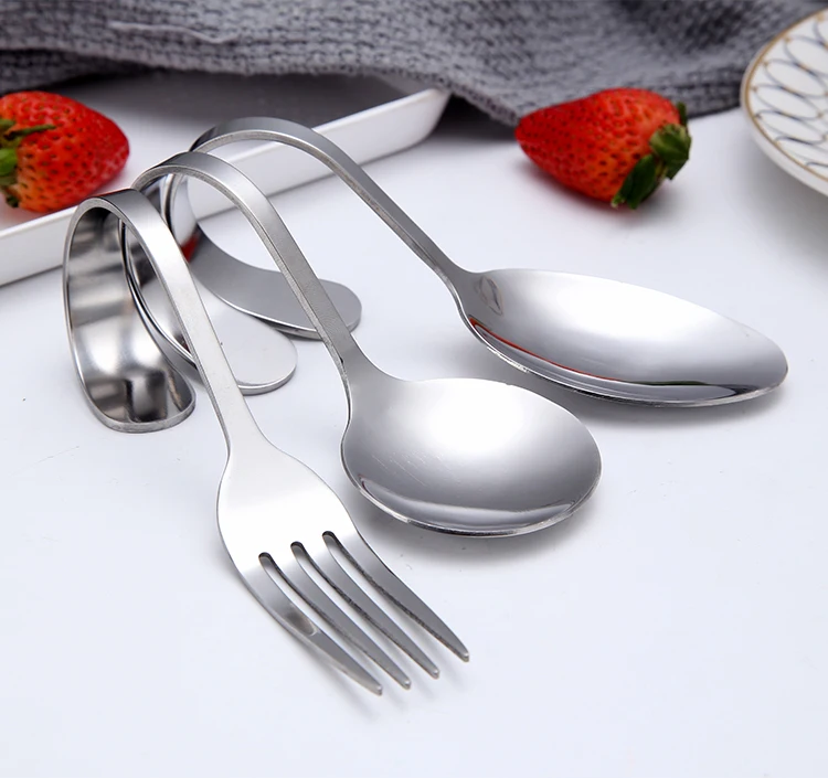 Stainless Steel Appetizer Bent Handle Coffee Spoon