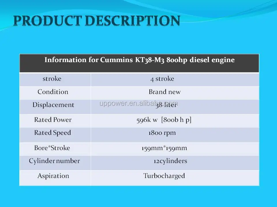 Original Cummins Marine diesel Engine KT38-M 800hp Boat Engine| Alibaba.com