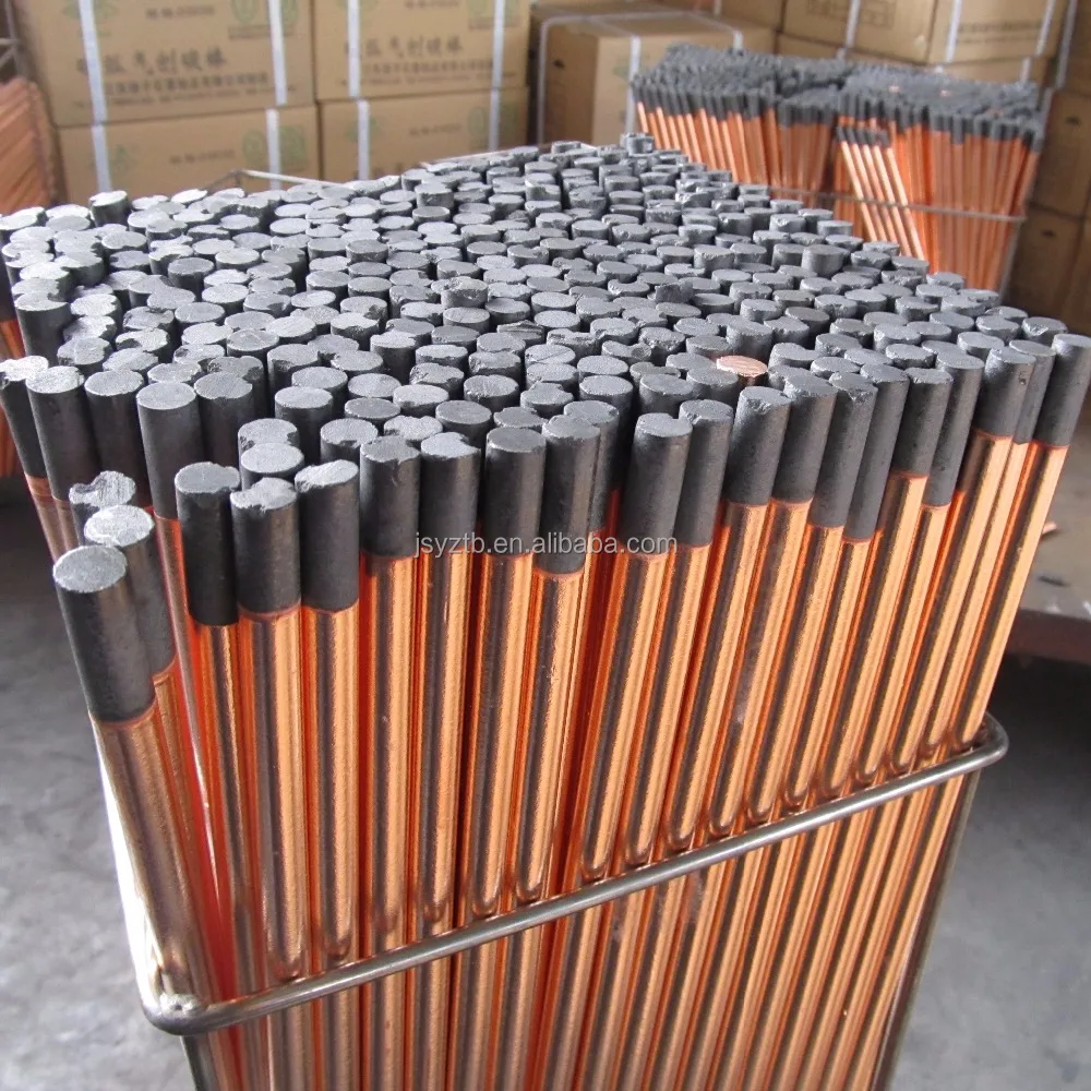Dc Copper Coated Pointed Arc Air Gouging Carbon Electrode Rod 6.5*305mm ...