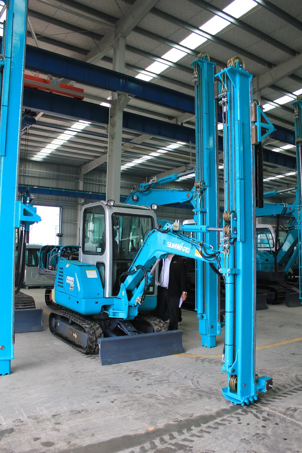 Excavator Bore Hole Drilling Machine For Ground Screw Pile Driver - Buy ...