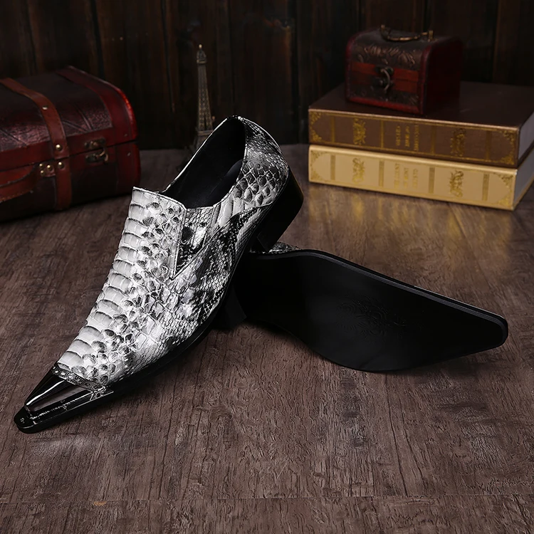 NA055 Fashion Snake Loafers - Stylish & Durable Mens Shoes
