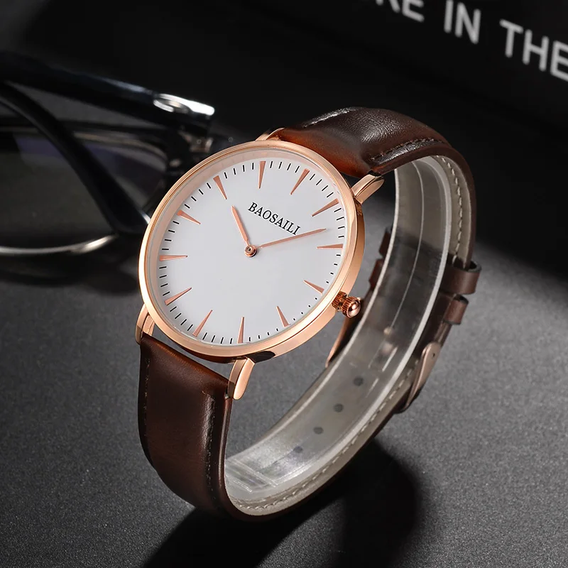 Custom Your Own Watch Dial Arabic Numerals Wrist Leather Watch Oem Logo ...