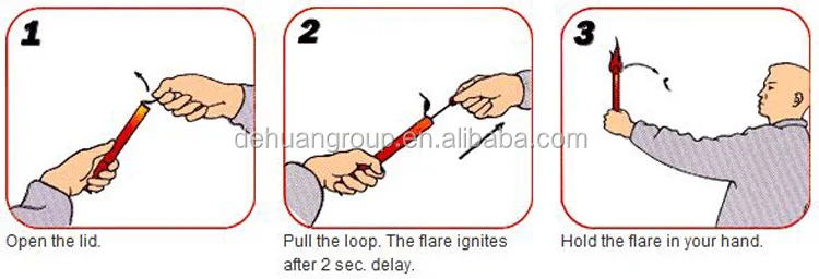 Ce Marine Lifesaving Rocket Parachute Red Smoke Signal For Life Raft ...