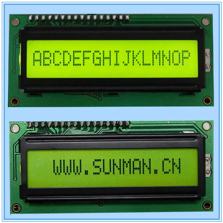 Character Type 1x16 Lcd Display Module With Yellow Stn Glass Smc1601a Buy 1x16 Lcd1x16 Lcd