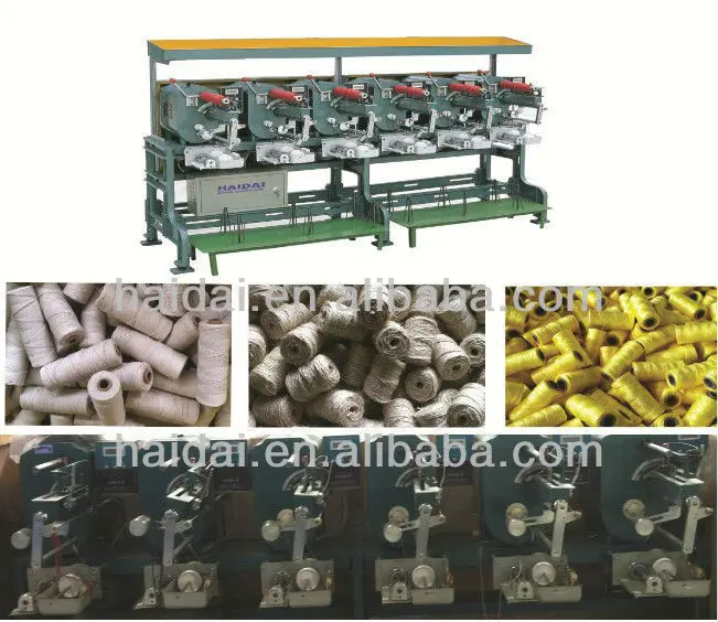 Six Heads Cone Yarn Winding Machine With Meter Counter - Buy Six Heads ...