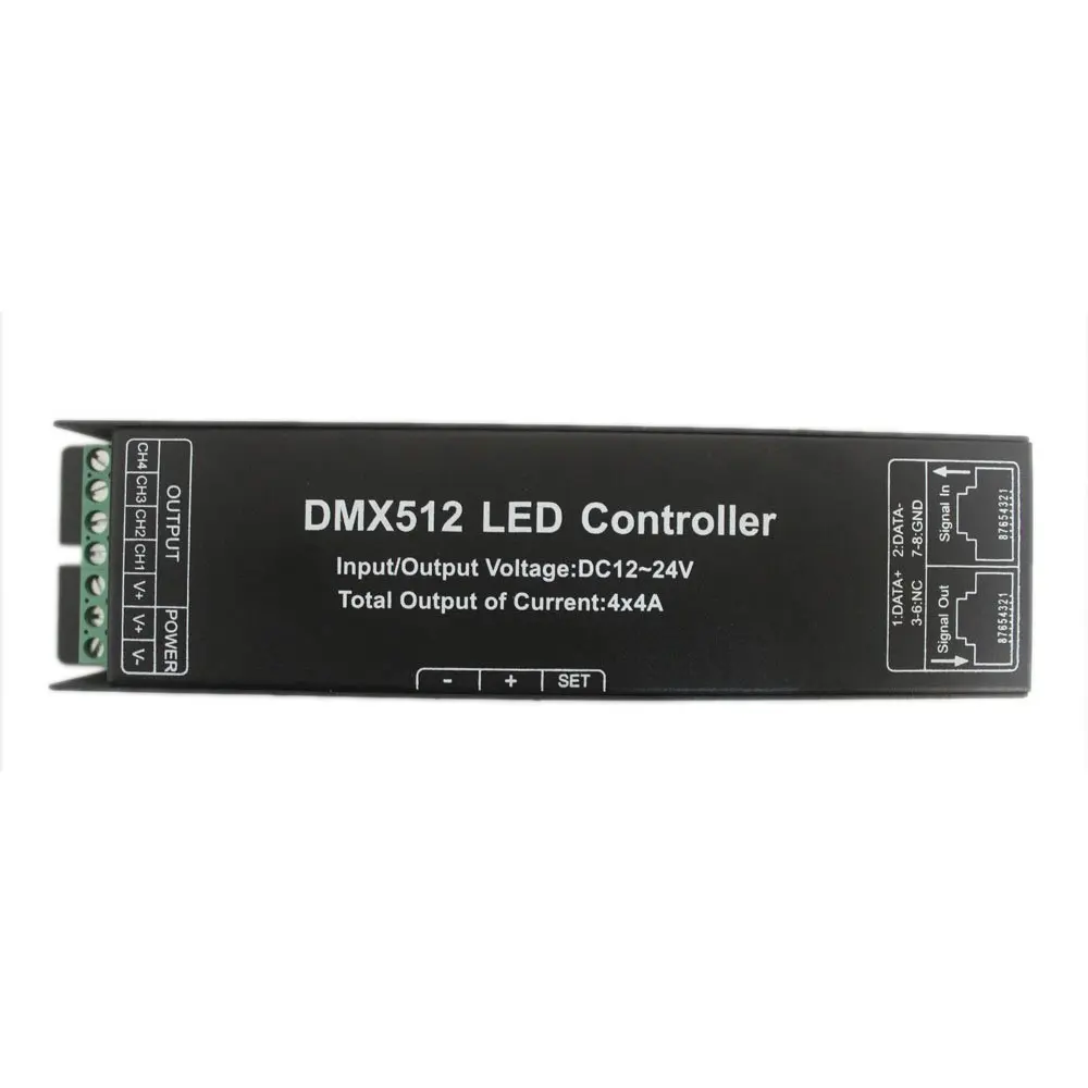 4 Channel Digital Display Dmx Decoder Dmx512 Led Controller Driver Dc ...