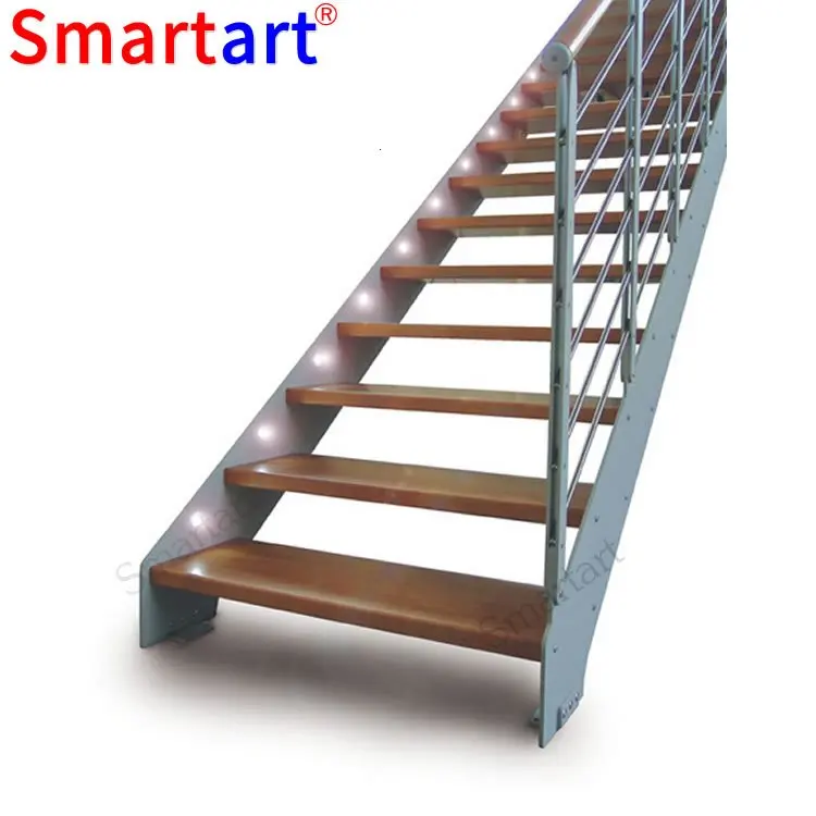 New Arrival Safety Double Stringer Wood Steps Stairs - Buy Indoor ...