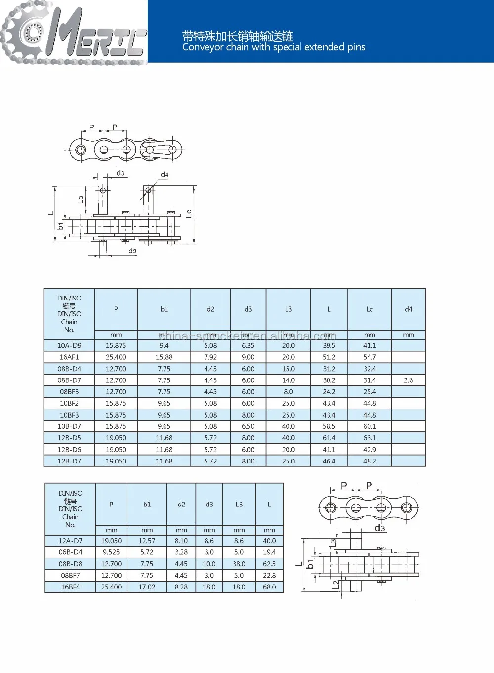 Conveyor Chain For Special Extended Pins - Buy Industry Roller Chain ...