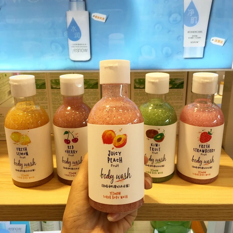 Yesnow Fruit Scrub Shower Gel Body Exfoliating Dead Skin Hydrating Clean Lasting Fragrance Skin ...