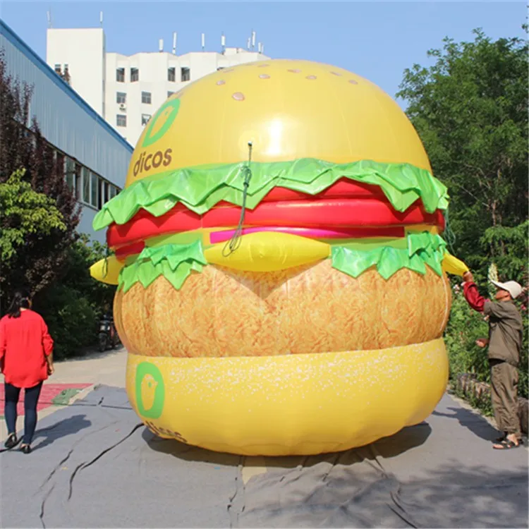 Customized Giant Inflatable Hamburger for Burger Shop Advertising