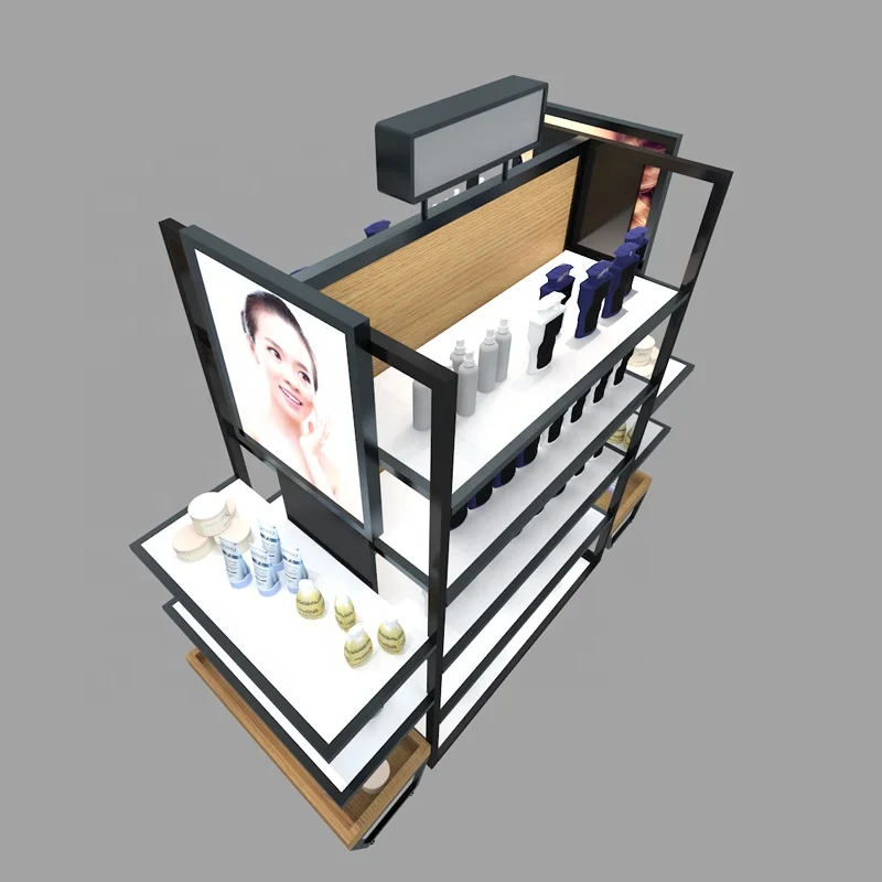 Lux Customized High Quality Makeup Display Rack Cosmetic Gondola ...