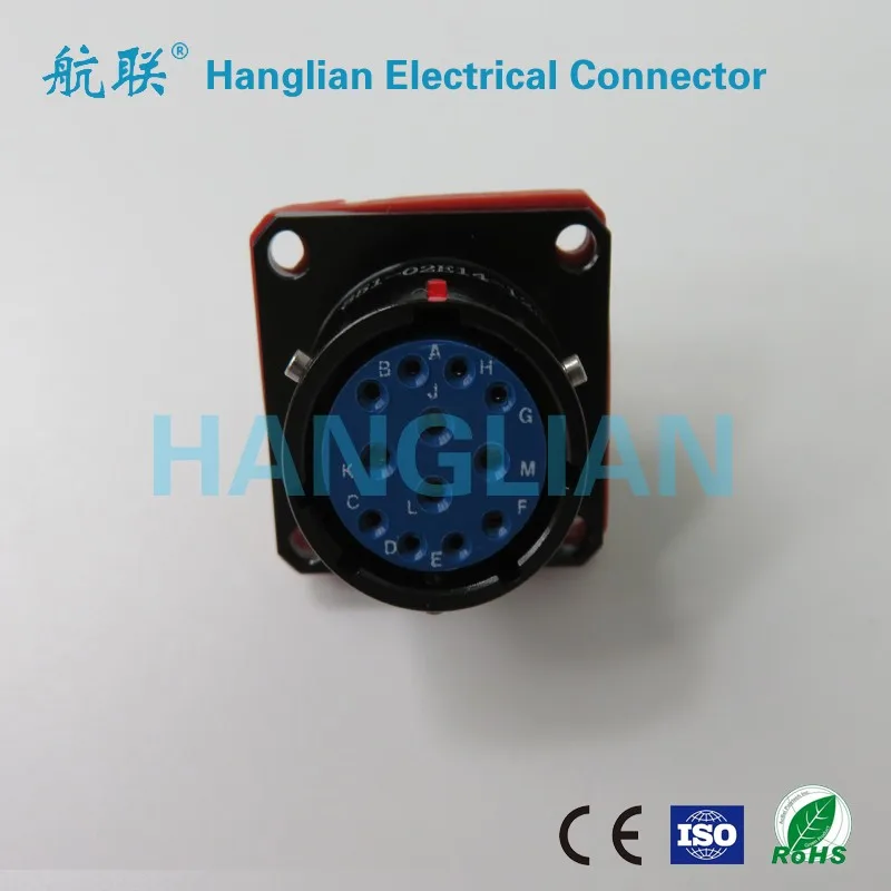 Souriau 851 Series Black Bayonet Connector Square Flange Receptacle Not ...