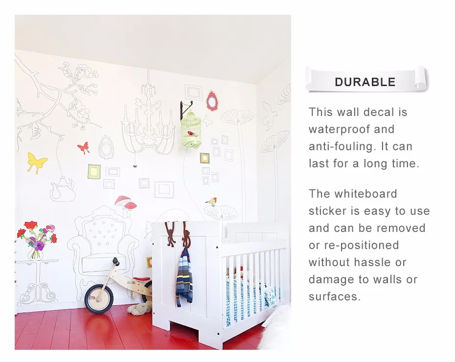 Whiteboard Sticker Dry Erase White Board Self-adhesive Writing Memo ...