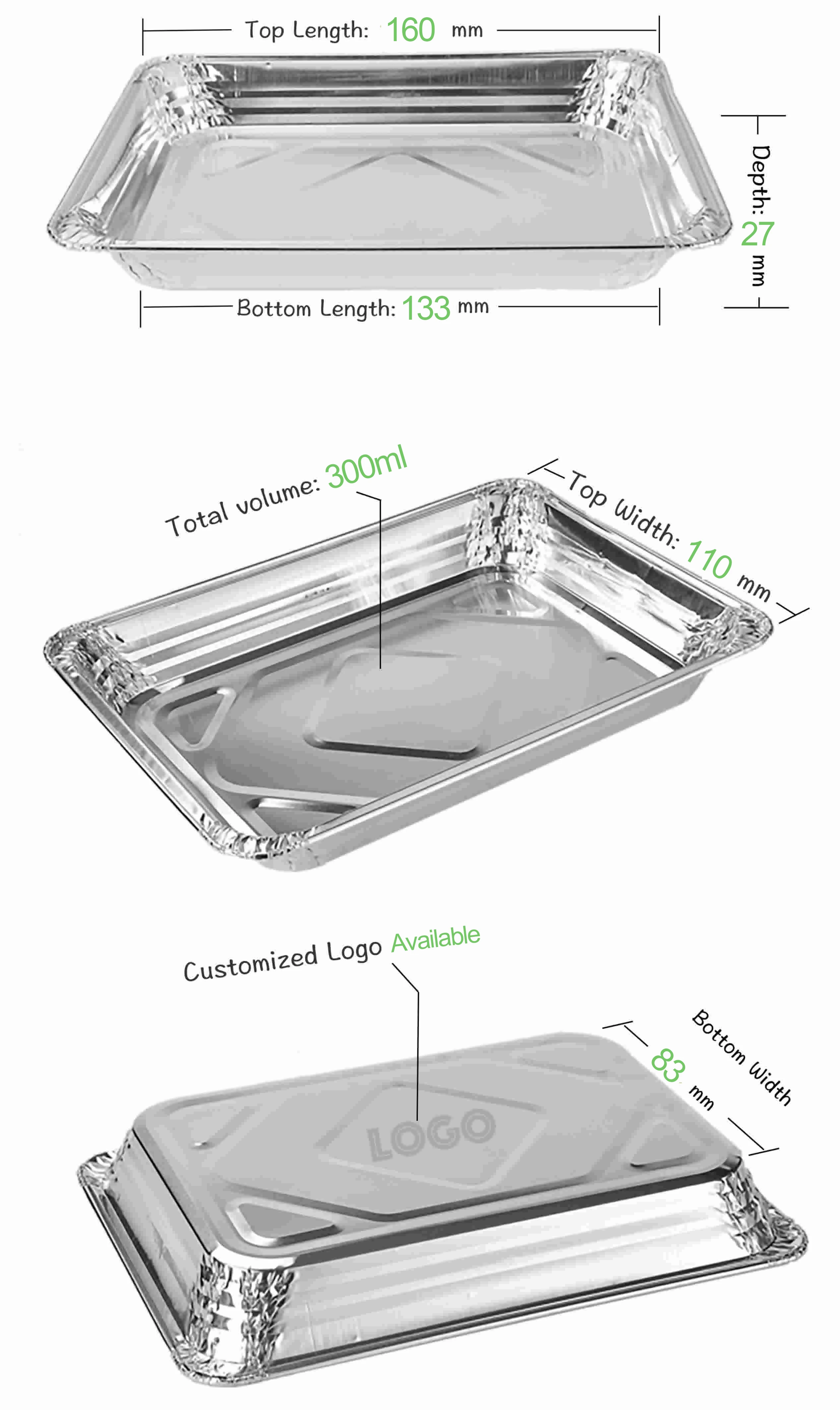 Disposable Rectangle Curry Take Out Containers With Lids Curry ...