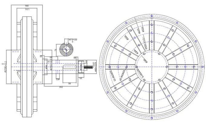 Pmg620-1kw-60r Coreless Pmg Generator/wind Alternator Outer Rotor ...