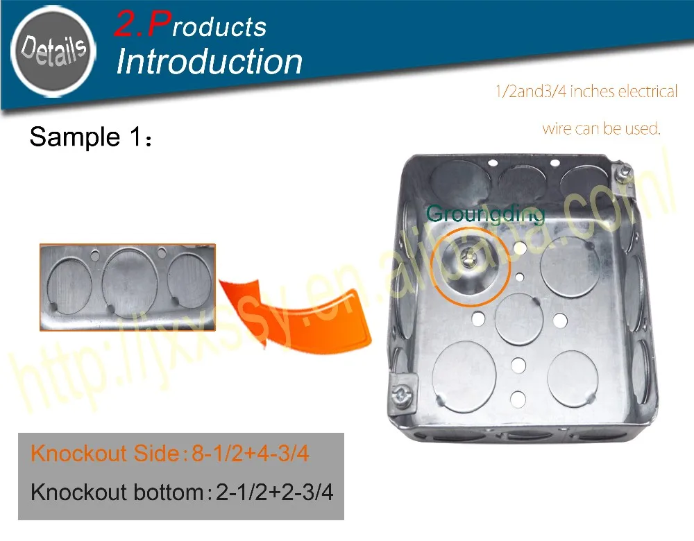 Ul514a Standard 4x4 Electric Connection Box/emt Conduit Fittings Box ...