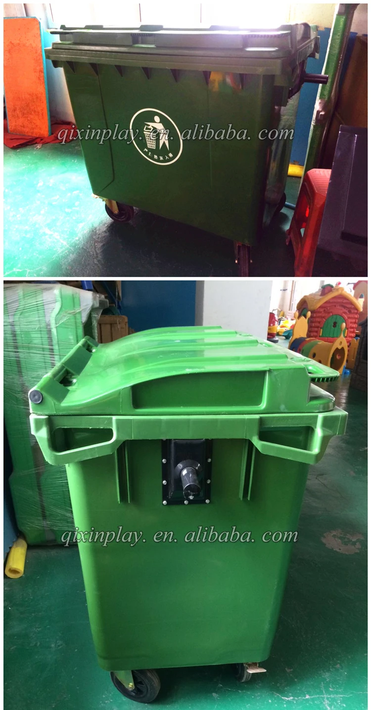 Eco-friendly 660l Large Mobile Dustbin Colored Plastic Pedal Trash Can ...