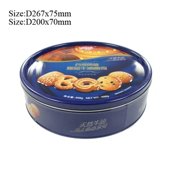 Royal Danish Butter Cookies Box Round Chocolate Biscuit Packaging Metal ...