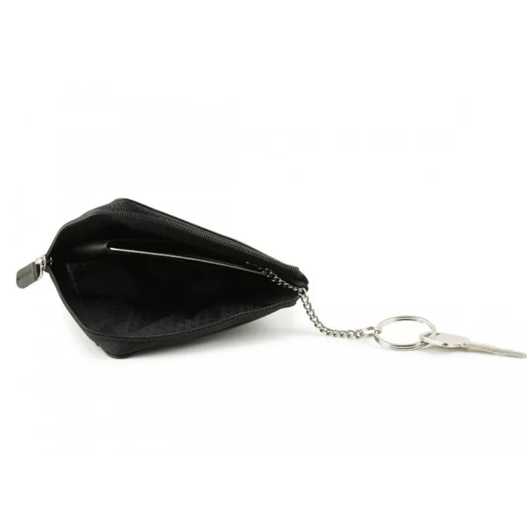 Leather Keychain Coin Purse With Rfid Lining Zipper Closure - Buy ...