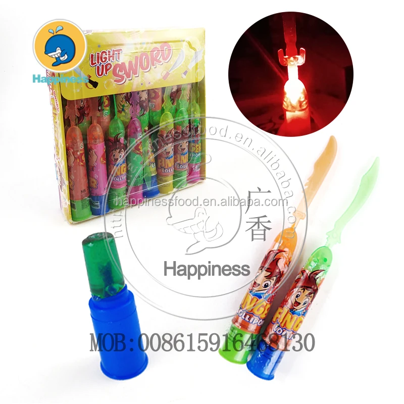 Light Up Sword Candy 4 Colors Cute Finger Lollipop - Buy Finger ...