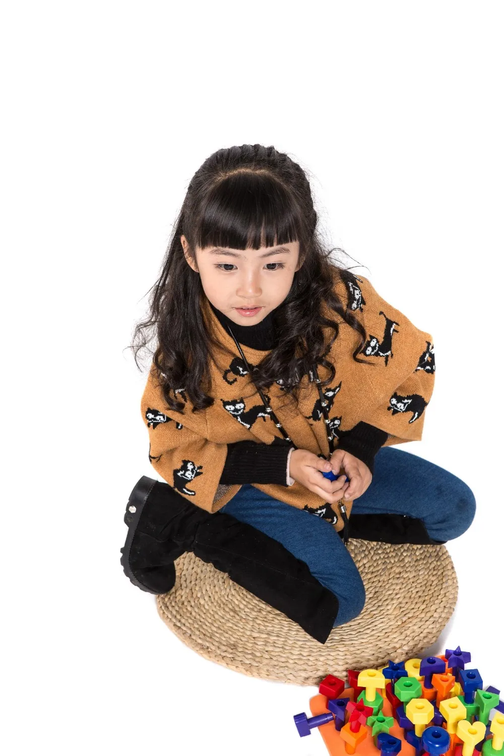 Stacking Peg Board Set Toy 30 Pegs Board,Colorful Stem Color Learning ...