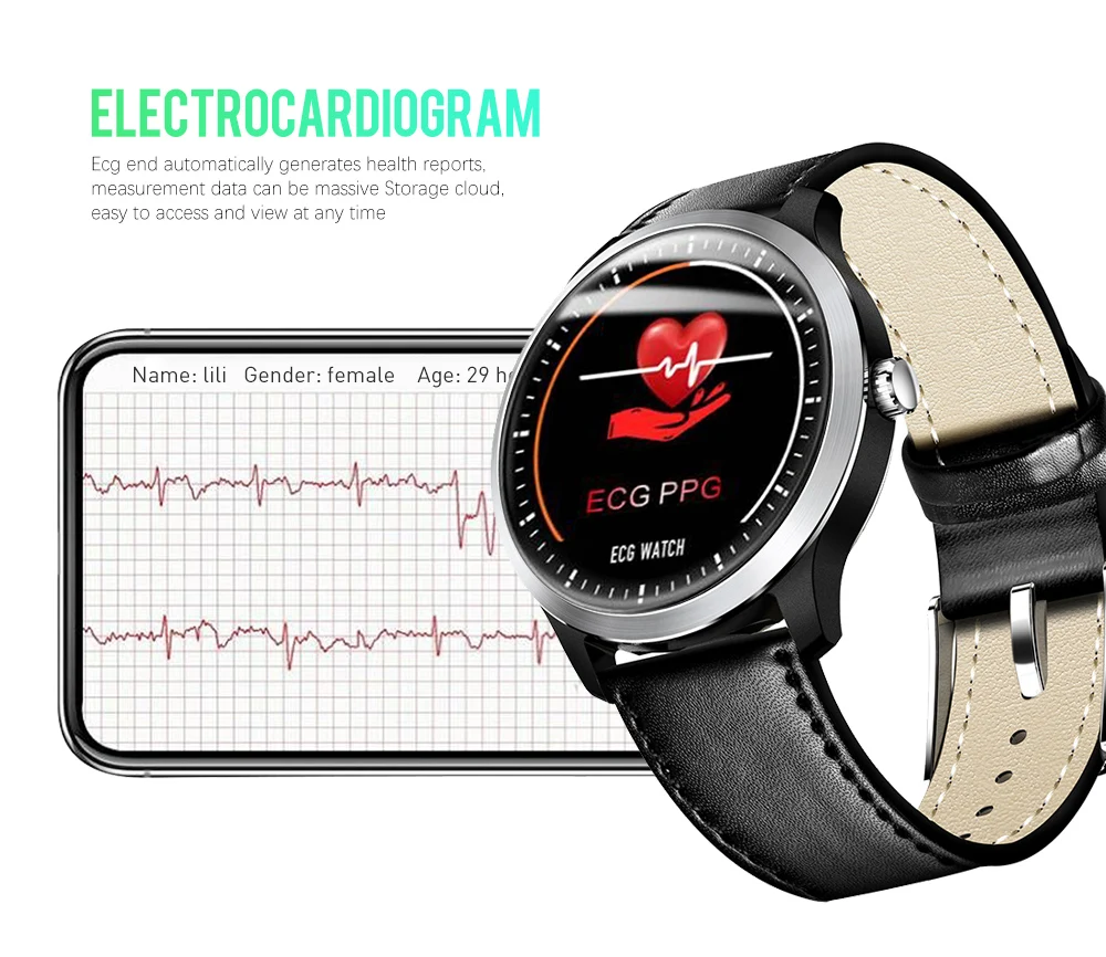 N58 Android Ecg Ppg With Electrocardiograph Ecg Display Holter Heart ...