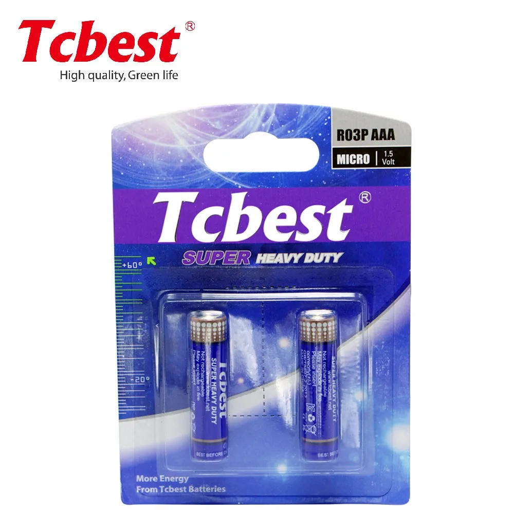 Tcbest R03 Size Um4 1.5 V Battery 1.5v R03p Um-4 Aaa Carbon Dry Battery ...