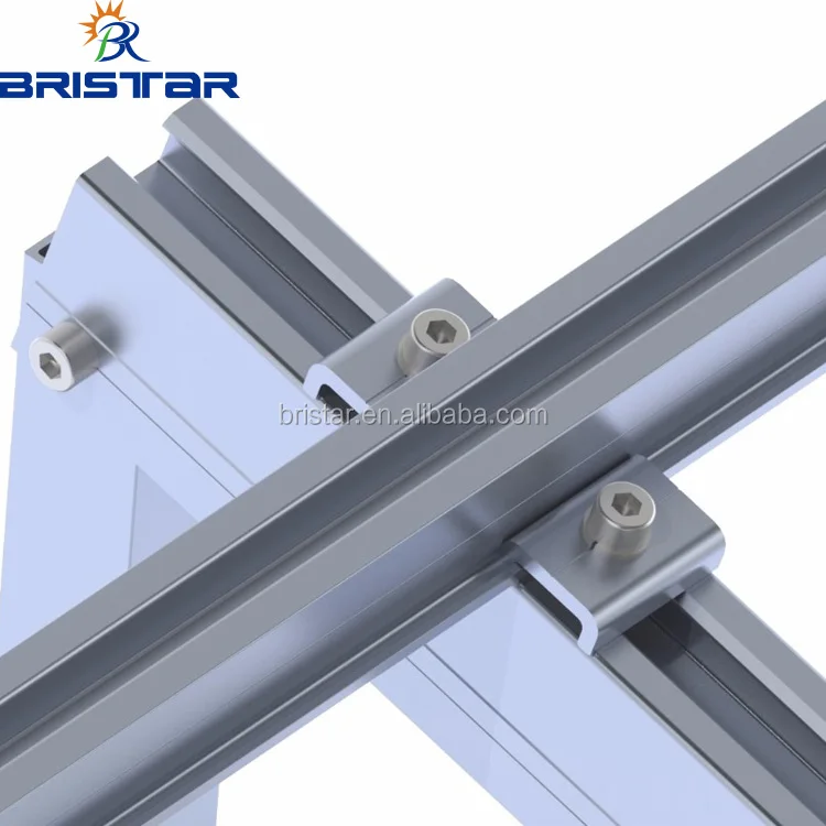 Aluminum Solar Panel Rail Fixing Clamp For Pv Mounting Brackets - Buy ...