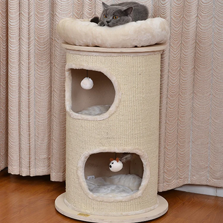 Cylinder Cat Tree with Sisal Post - Perfect Scratch Toy