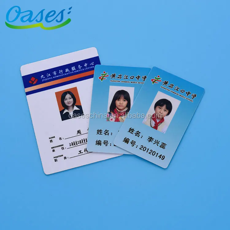 Custom Format Printing Pvc Plastic School Student Photo Id Card With ...