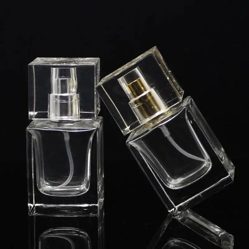 Oval Shape Clear Glass Perfume Bottle Refillable Pump Atomizer Perfume ...