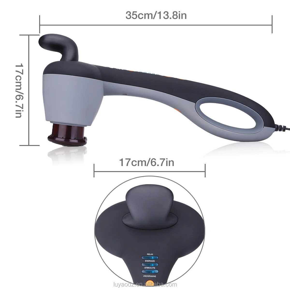 Most Powerful Electric Dual Head Handheld Back Infrared Heat Vibration ...