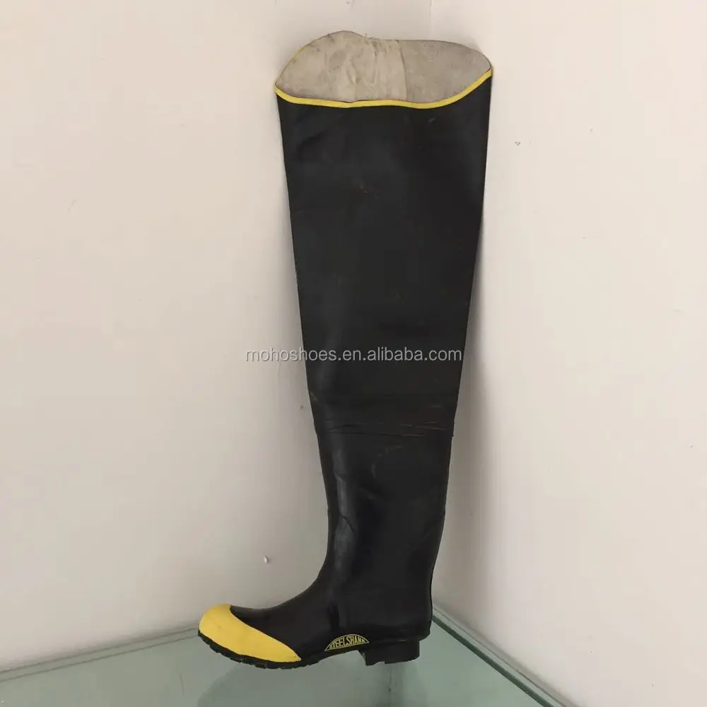 Black And Yellow Waterfroof Fishing Rubber Hip Boots Waders - Buy Knee ...