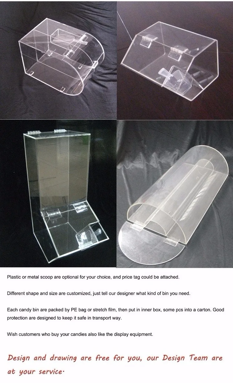 Acrylic Candy Holder Display Boxes With Sliding Lid - Buy Lucite Clear ...