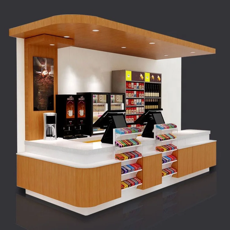 Manufacturer Modern Kiosk Counter Design Wooden Cash Counter Table ...