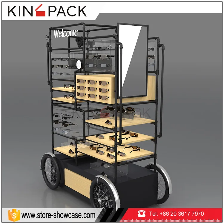Fashionable Eyeglasses Display Cart For Optical Glass Store Fixture By ...