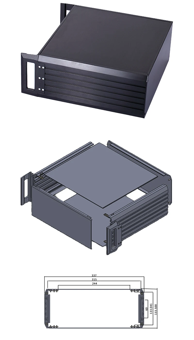 Pe002-3u Custom Rack Enclosures Electrical Cabinet Sleek And Sturdy Enc ...