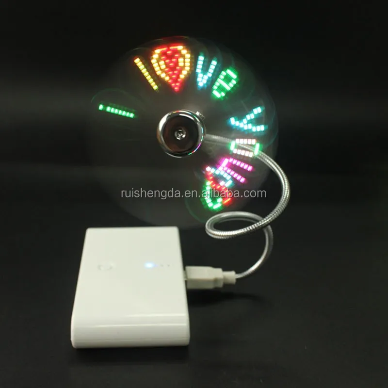 Patented Usb Flexible Program Led Message Mini Fan With Diy Any Words ...