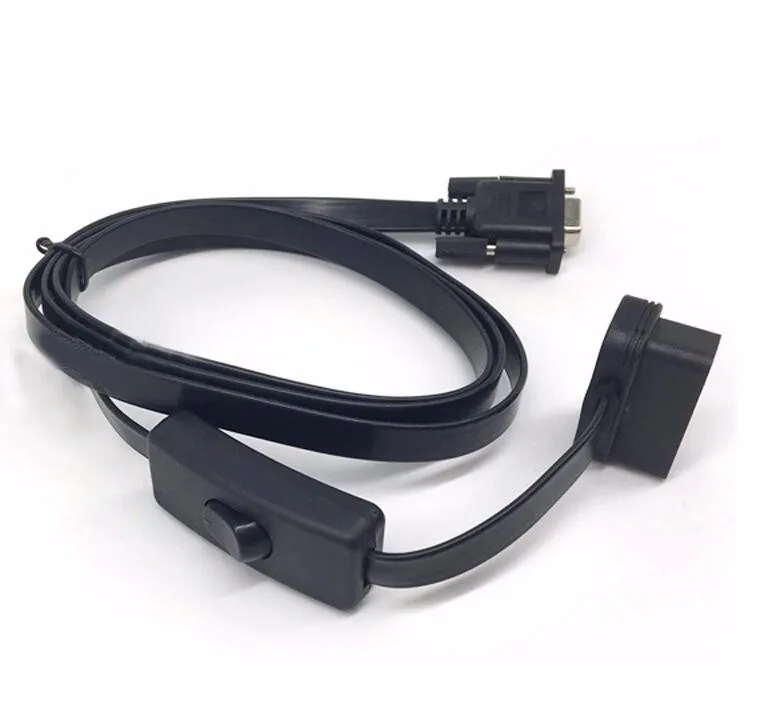 16pin To Db9 Serial Rs232 Obd2 Cable With Switch Db9 To Obd 2 16pin ...
