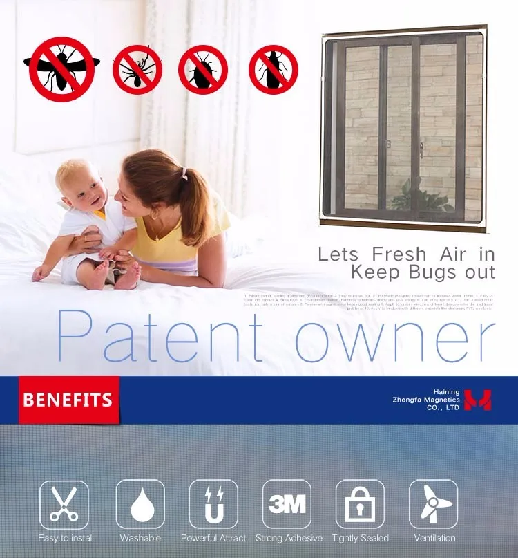 Flexible Magnet Frame Fiberglass Window Screens - Buy Fiberglass Window ...