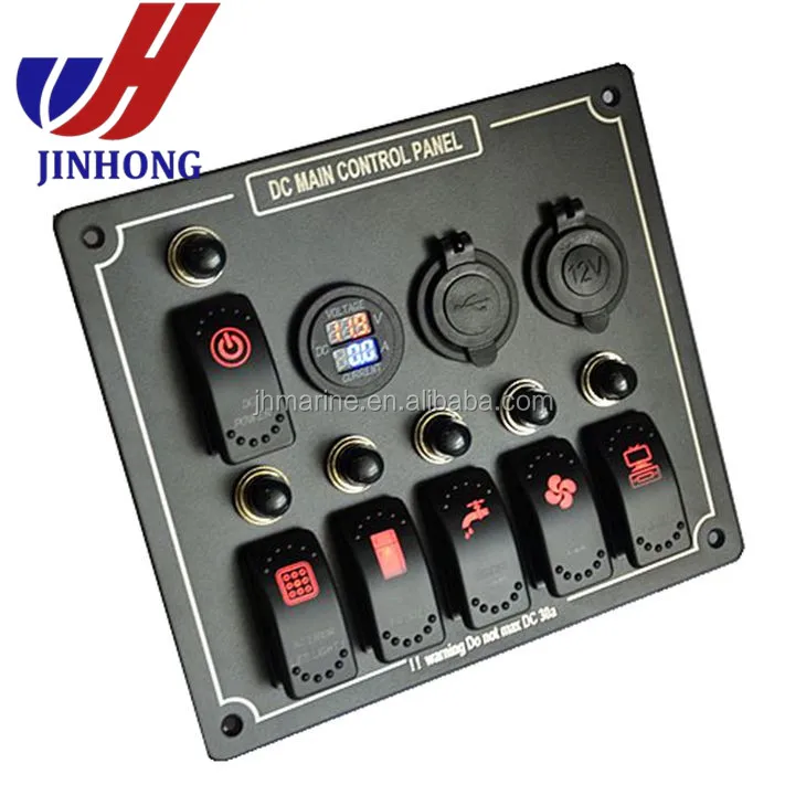12v Dc Marine Boat Custom Rocker Switch Panel Waterproof With Circuit ...