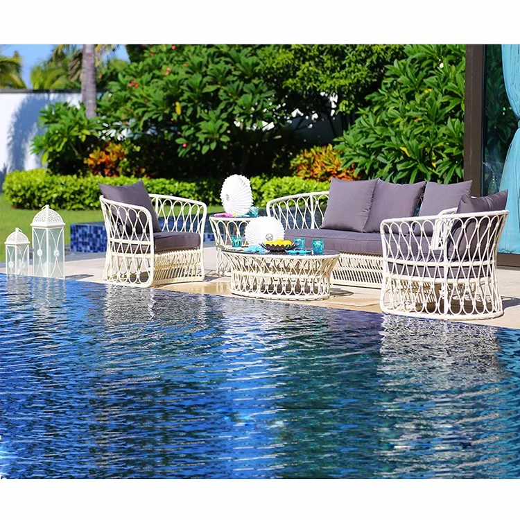 Hot Sale Outdoor Furniture Swimming Pool Sofa Set Rattan Wicker ...